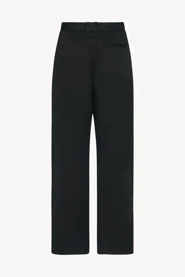 THE ROW Alfidis Pant In Cotton And Cashmere - Black