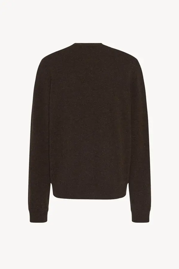 THE ROW Rod Cashmere Sweater - Brown Melange