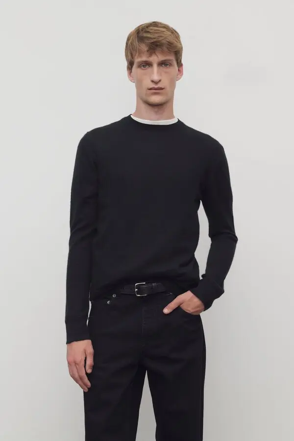 THE ROW Dioniso Cashmere Sweater - Black