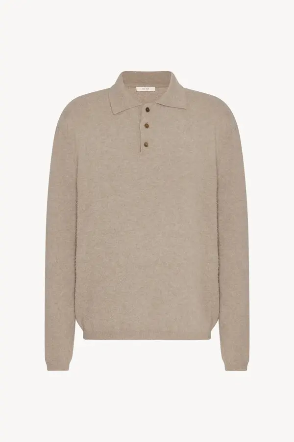 THE ROW Almot Cotton Sweater - Beige Melange