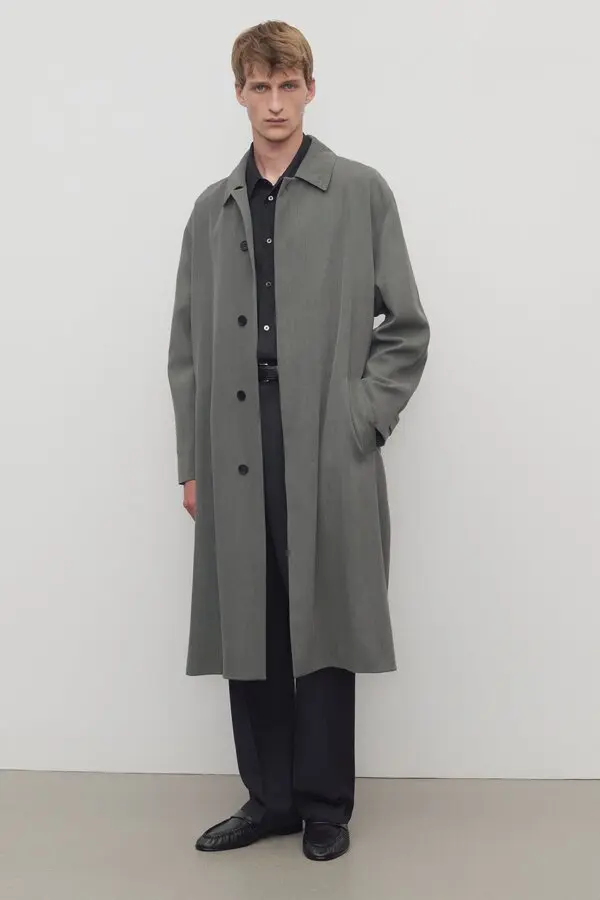 THE ROW Tarian Coat In Silk And Virgin Wool