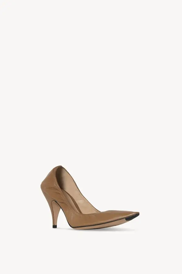 THE ROW Liisa Leather Pumps - Mud