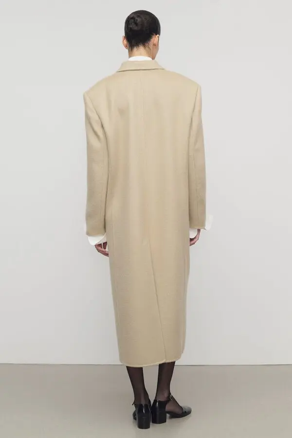 THE ROW Hariet Cashmere Coat - Light Pebble