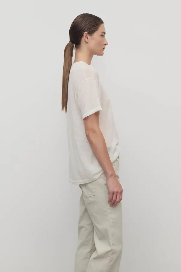 THE ROW Lila Top In Cashmere - Ivory