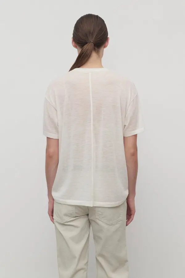THE ROW Lila Top In Cashmere - Ivory