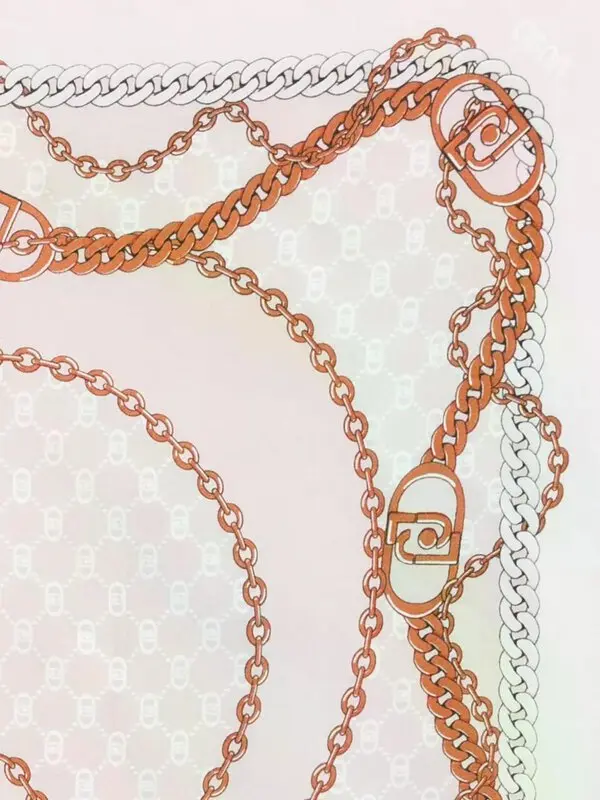 Liu Jo Catena Chain-print Silk Scarf