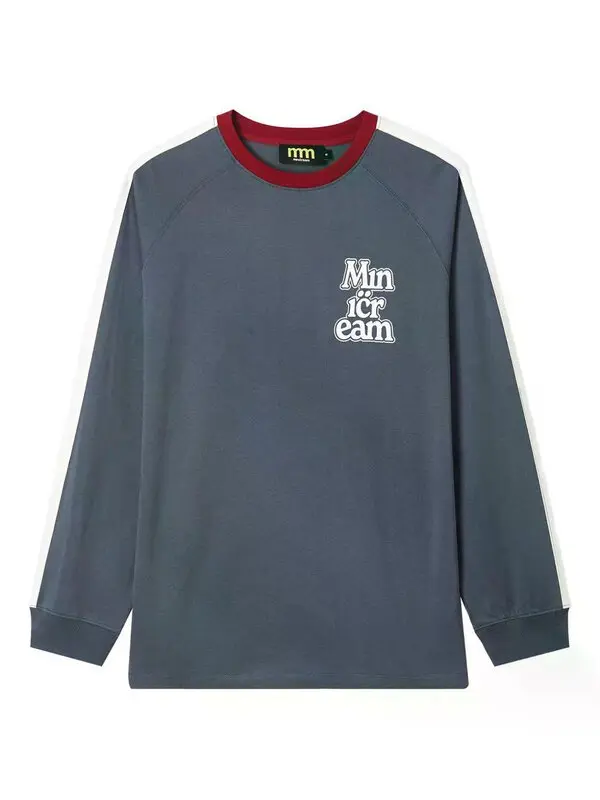MINI CREAM Raglan-sleeve Logo-print Top