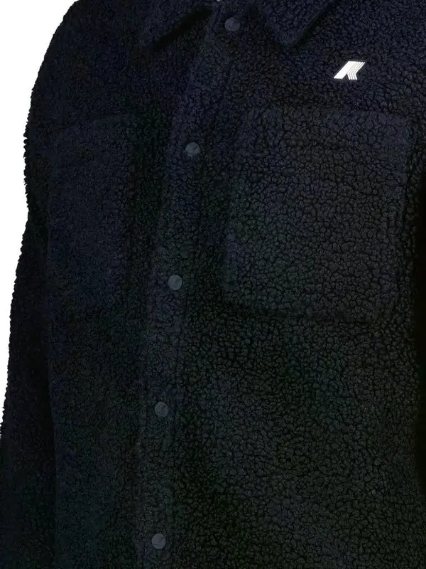 K-WAY Fleece-texture Patch-pocket Shirt Jacket