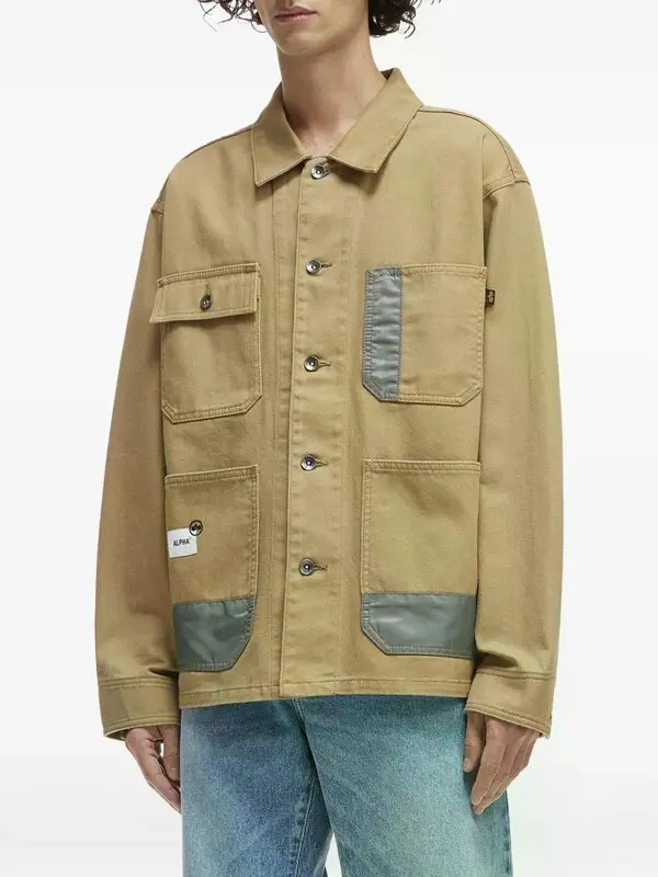 Alpha Industries Patch-pocket Cotton Jacket - Neutrals
