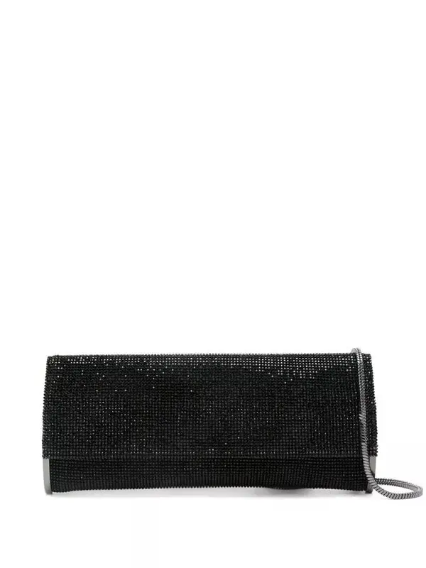 Benedetta Bruzziches Crystal-embellished Clutch - Black