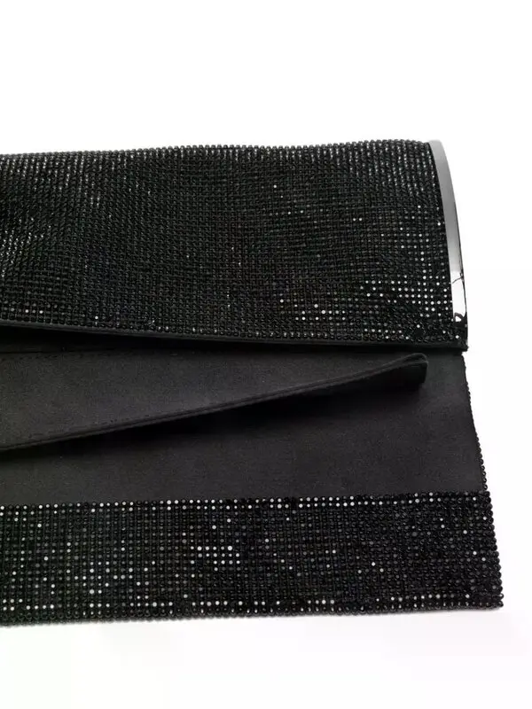 Benedetta Bruzziches Crystal-embellished Clutch - Black