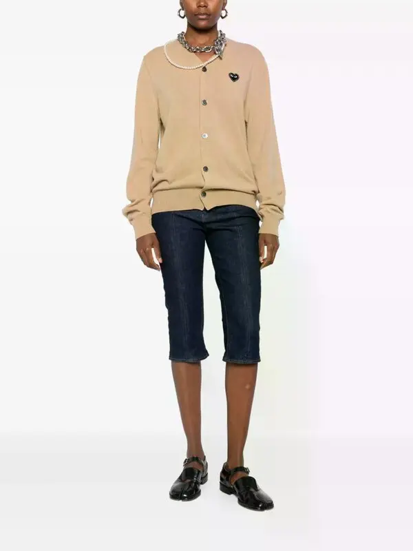 Play Comme Des Garcon Logo-heart Cardigan
