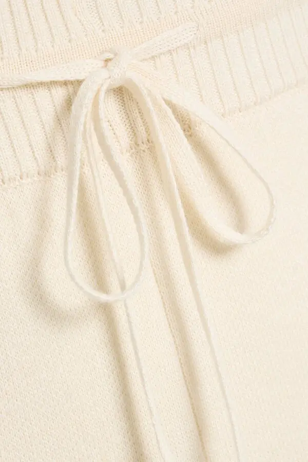 TOTEME Knitted Track Pants - Cream