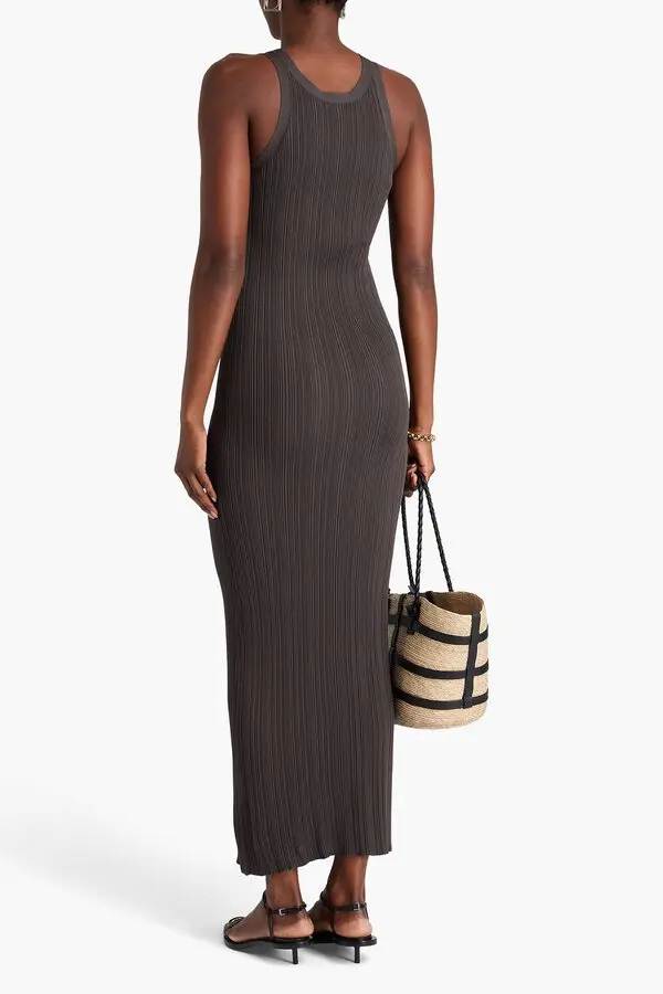 toteme ribbed-knit maxi dress Toteme, Ribbed-knit maxi dress, Women, Beige, M, Dresses, Materialmix