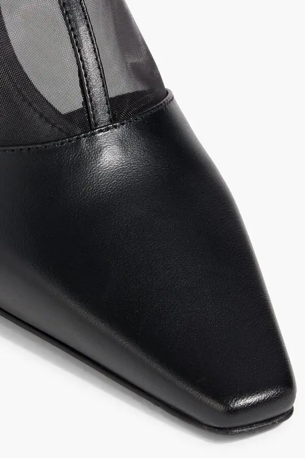TOTEME T-strap Mesh And Leather Pumps