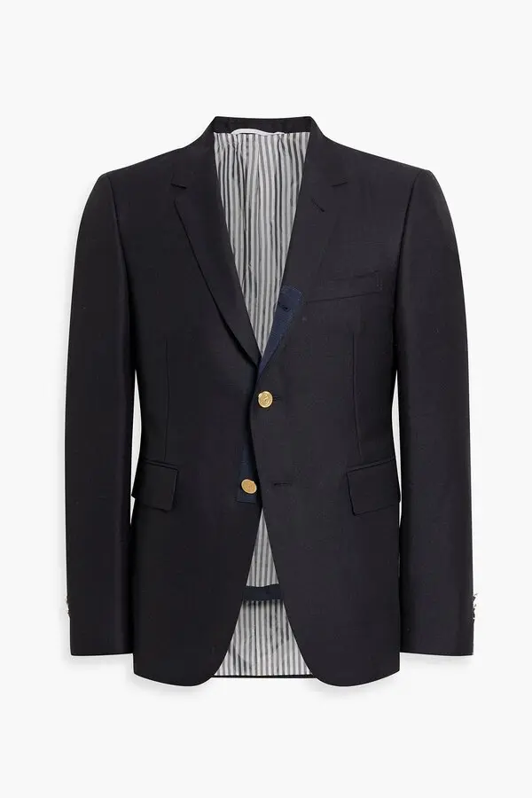 Thom Browne Grain De Poudre Wool And Mohairblend Blazer