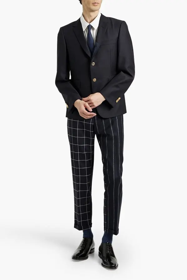 Thom Browne Grain De Poudre Wool And Mohairblend Blazer