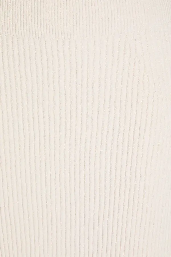 TOTEME Ribbed Cotton-blend Maxi Skirt - Ecru