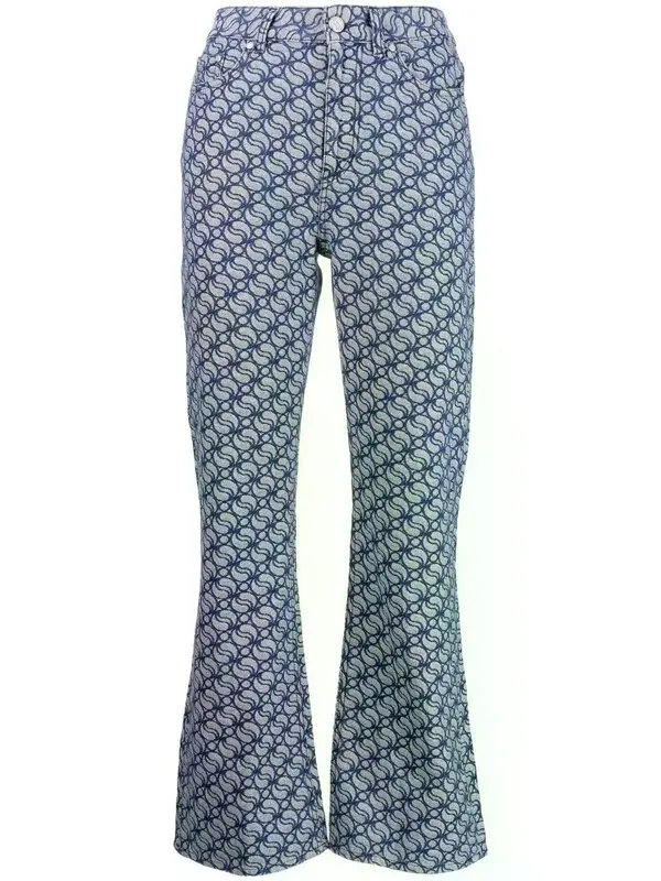 Stella McCartney Patterned Denim Straight Leg Jeans