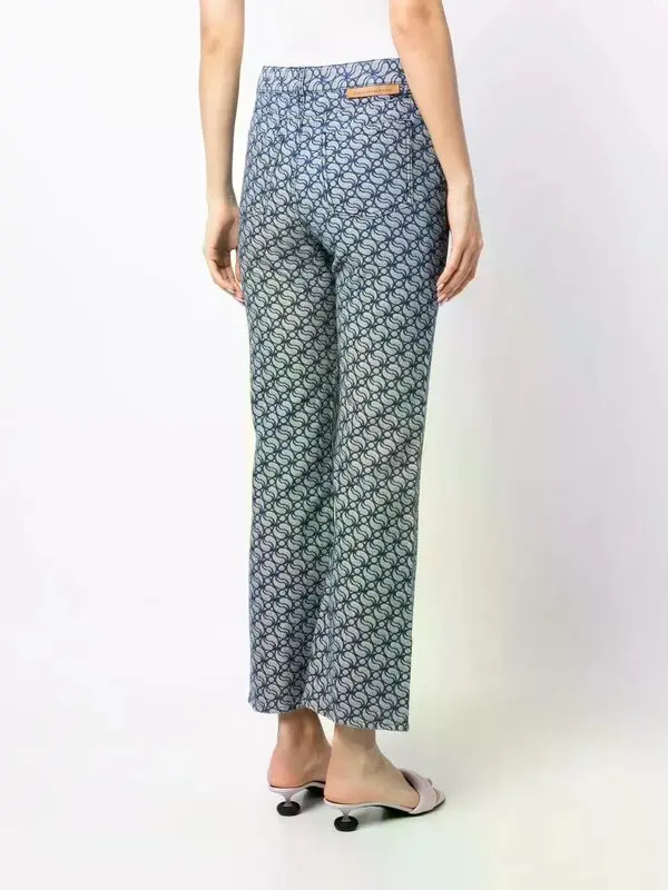 Stella McCartney Patterned Denim Straight Leg Jeans