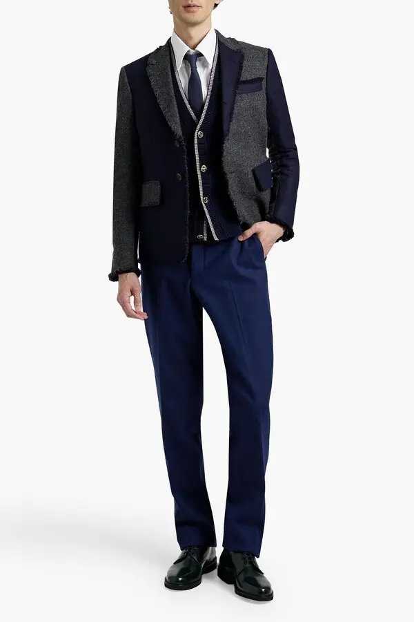 Thom Browne Twotone Woolflannel Blazer