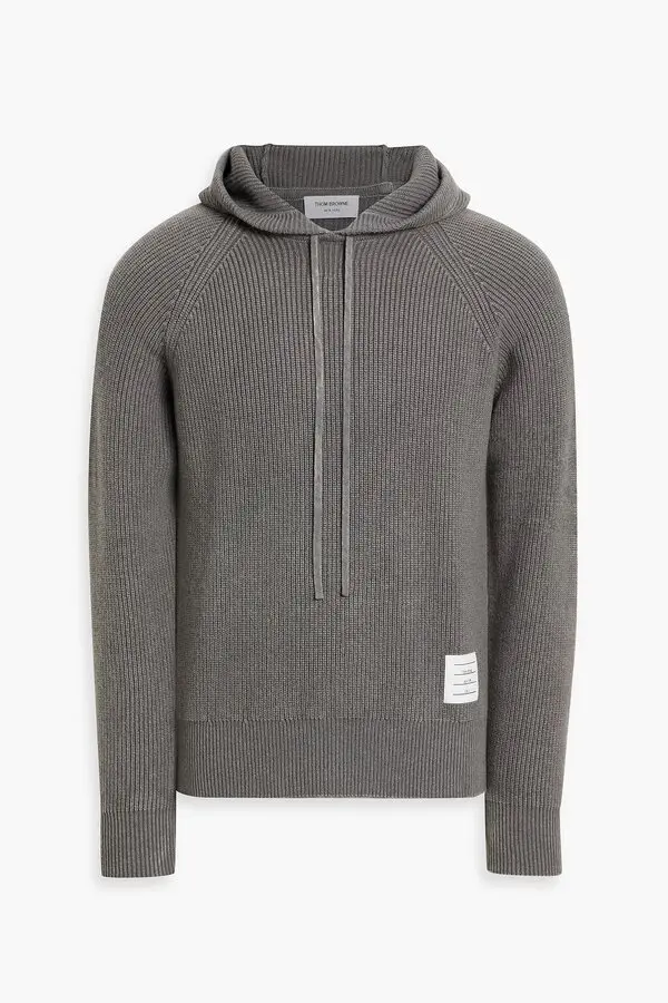 Thom Browne Ribbed Cashmere Hoodie