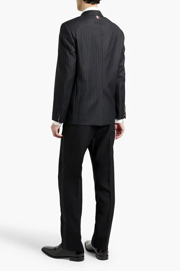 Thom Browne Pinstriped Wool Suit Jacket