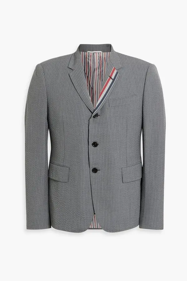 Thom Browne Striped Woolseersucker Blazer