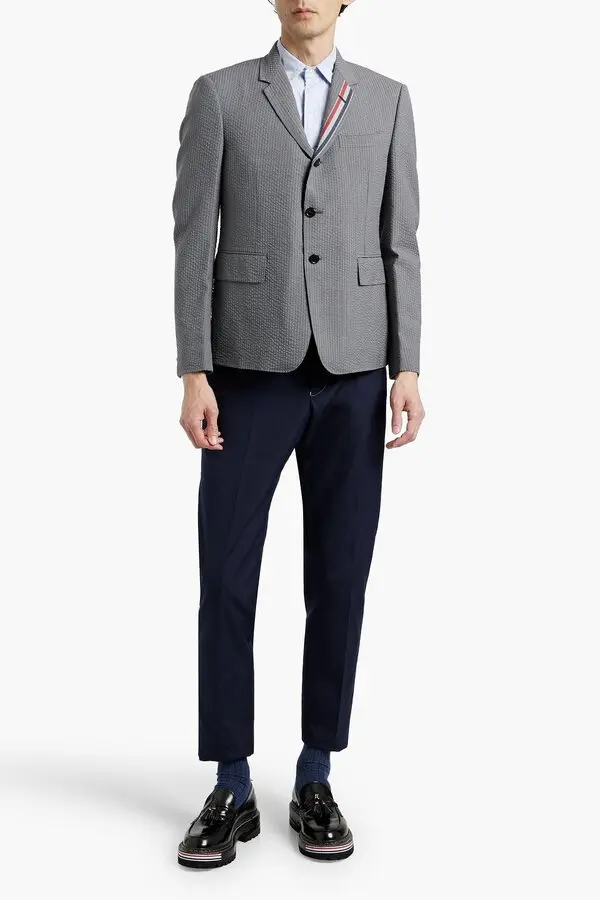 Thom Browne Striped Woolseersucker Blazer