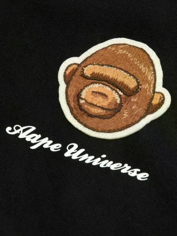 AAPE BY *A BATHING APE Embroidered Cardigan With Ribbed Trim