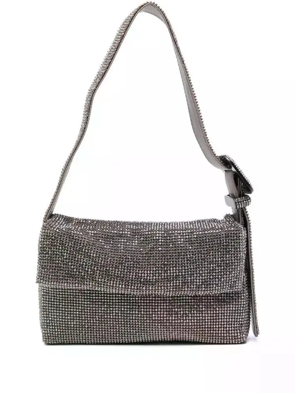 Benedetta Bruzziches Rhinestone-embellished Shoulder Bag - Silver