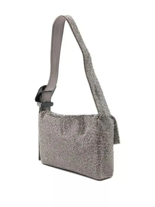Benedetta Bruzziches Rhinestone-embellished Shoulder Bag - Silver