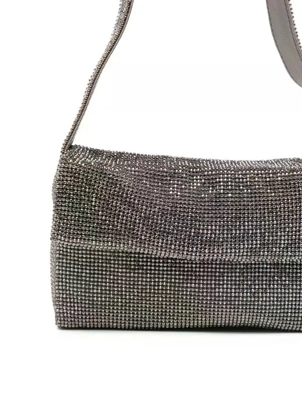 Benedetta Bruzziches Rhinestone-embellished Shoulder Bag - Silver
