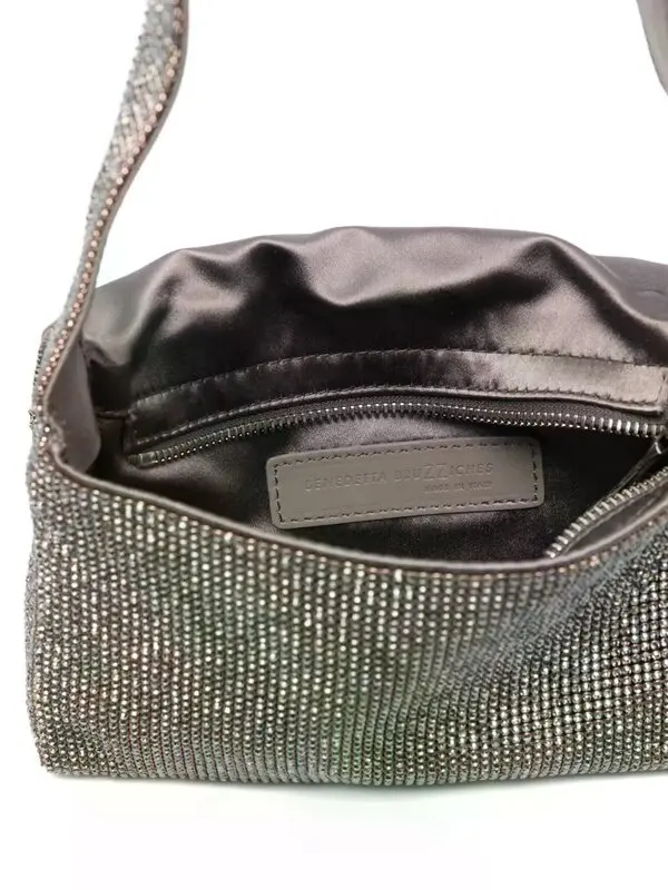 Benedetta Bruzziches Rhinestone-embellished Shoulder Bag - Silver