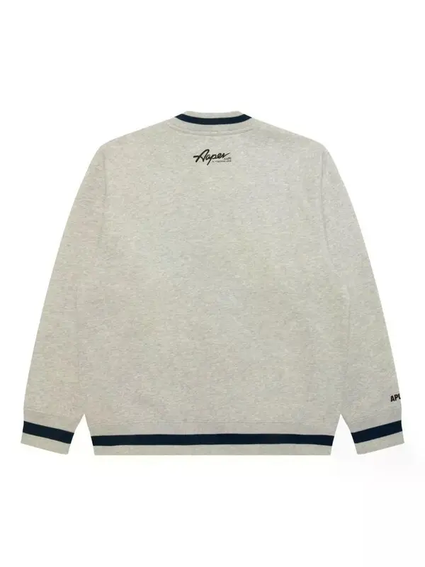 AAPE BY *A BATHING APE Embroidered Monkey Buttoned Cardigan