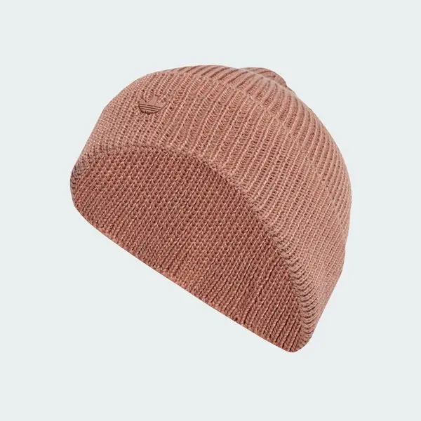 Adidas Everyday Icons Beanie With Tonal Metal Trefoil - Warm Clay