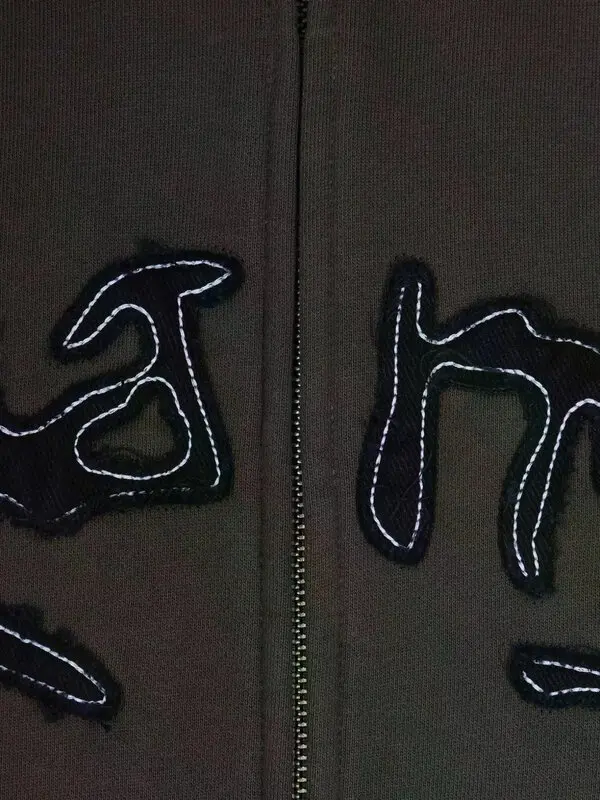 VANS Logo-embroidered Zip-up Hoodie