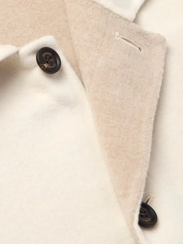 Eleventy Slim-fit Wool, Cashmere And Silk-blend Overshirt