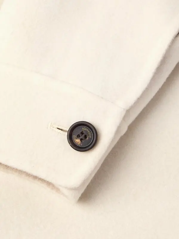 Eleventy Slim-fit Wool, Cashmere And Silk-blend Overshirt