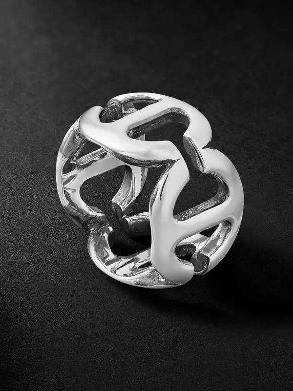 Hoorsenbuhs Sterling Tri-link Ring - Silver