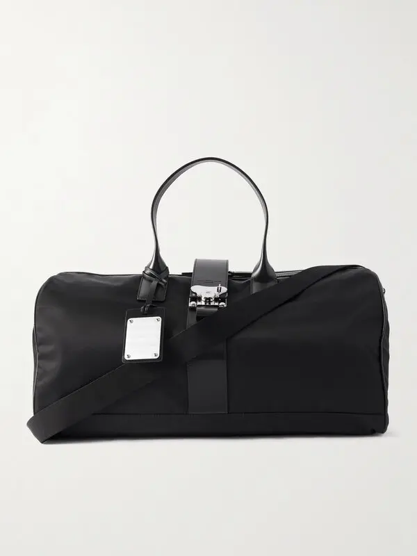FPM MILANO Butterfly Leather-trimmed Duffle Bag - Black
