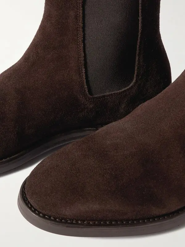 MORJAS Suede Chelsea Boots - Brown