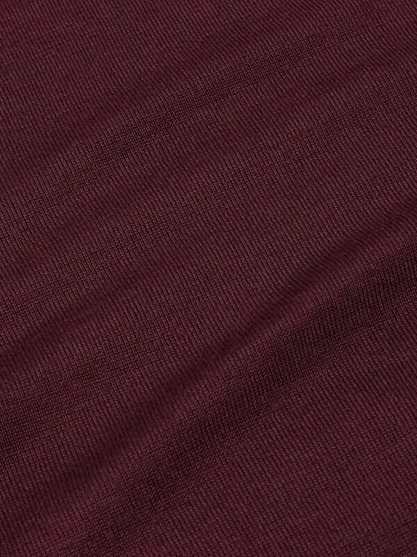 Saint Laurent Wool Rollneck Sweater - Burgundy