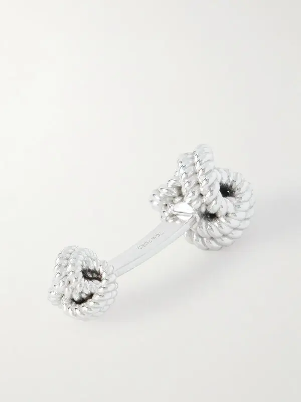 TOM FORD Knot 18-karat White Gold Cufflinks