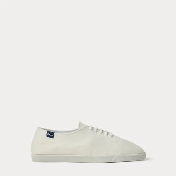 Ralph Lauren Cotton Canvas Lace-up Sneakers - Deckwash White