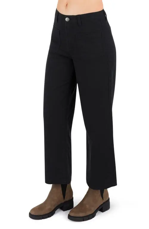 Hurley Horizon Patch Pocket Ankle Wide Leg Twill Pants - Black