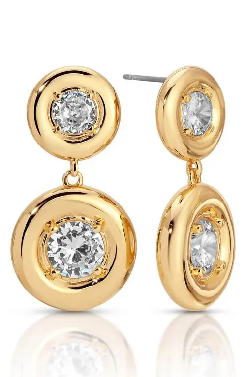 Ettika Crystal Drop Earrings - Clear