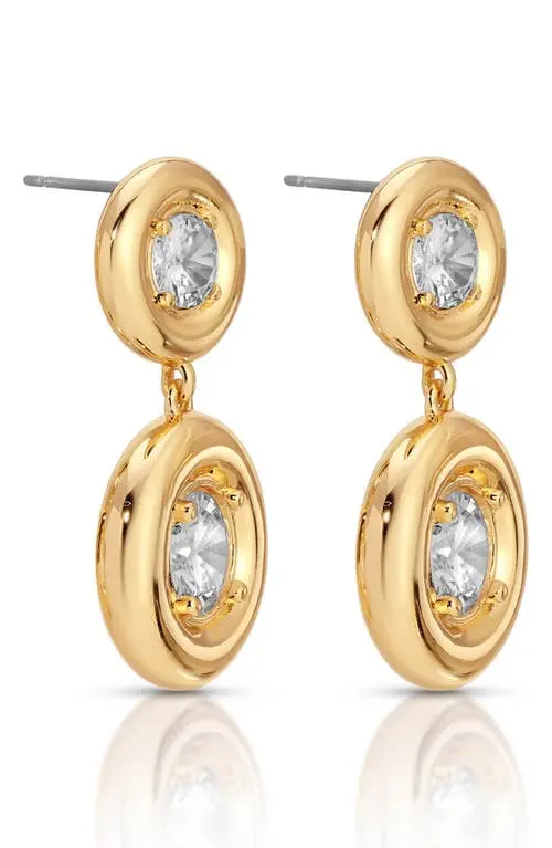 Ettika Crystal Drop Earrings - Clear