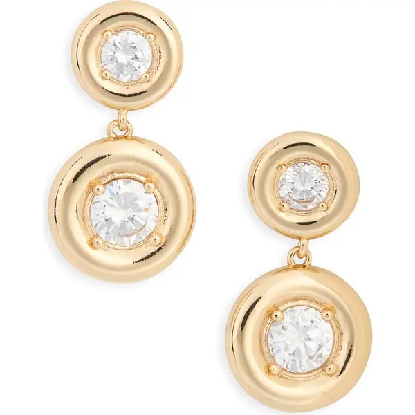 Ettika Crystal Drop Earrings - Clear