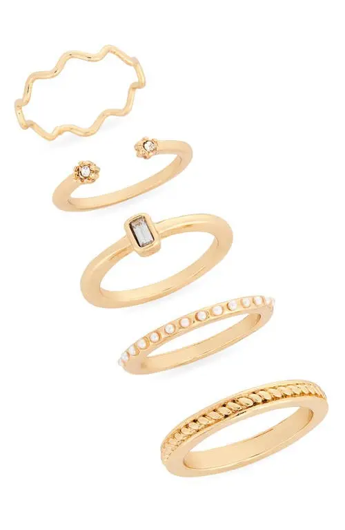 Bp. Five-ring Set - Gold Crystal